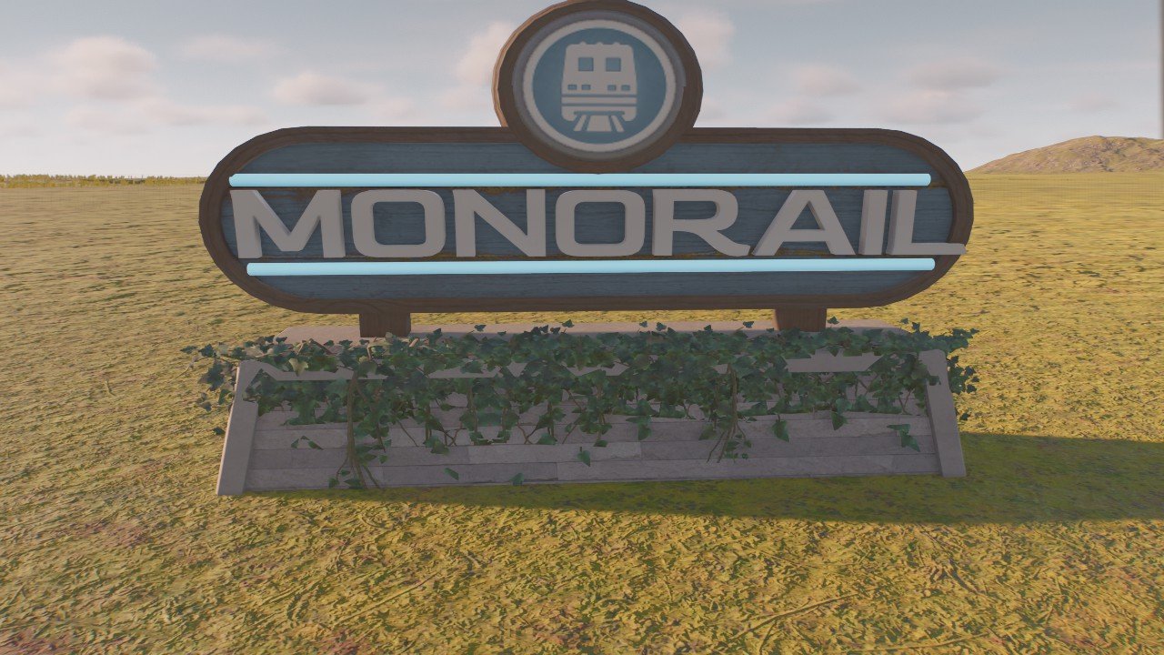 Monorail sign - Workshop - Jurassic World Evolution 3