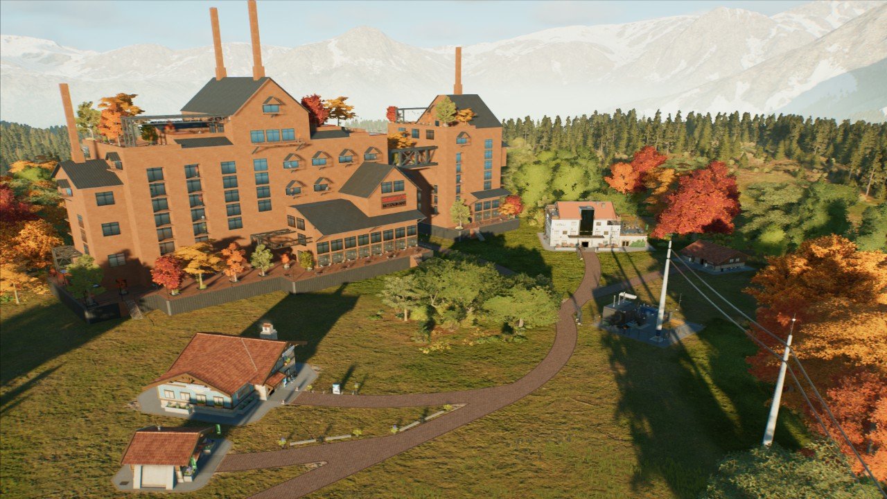 Fall/Autumn themed Factory hotel - Workshop - Jurassic World Evolution 3