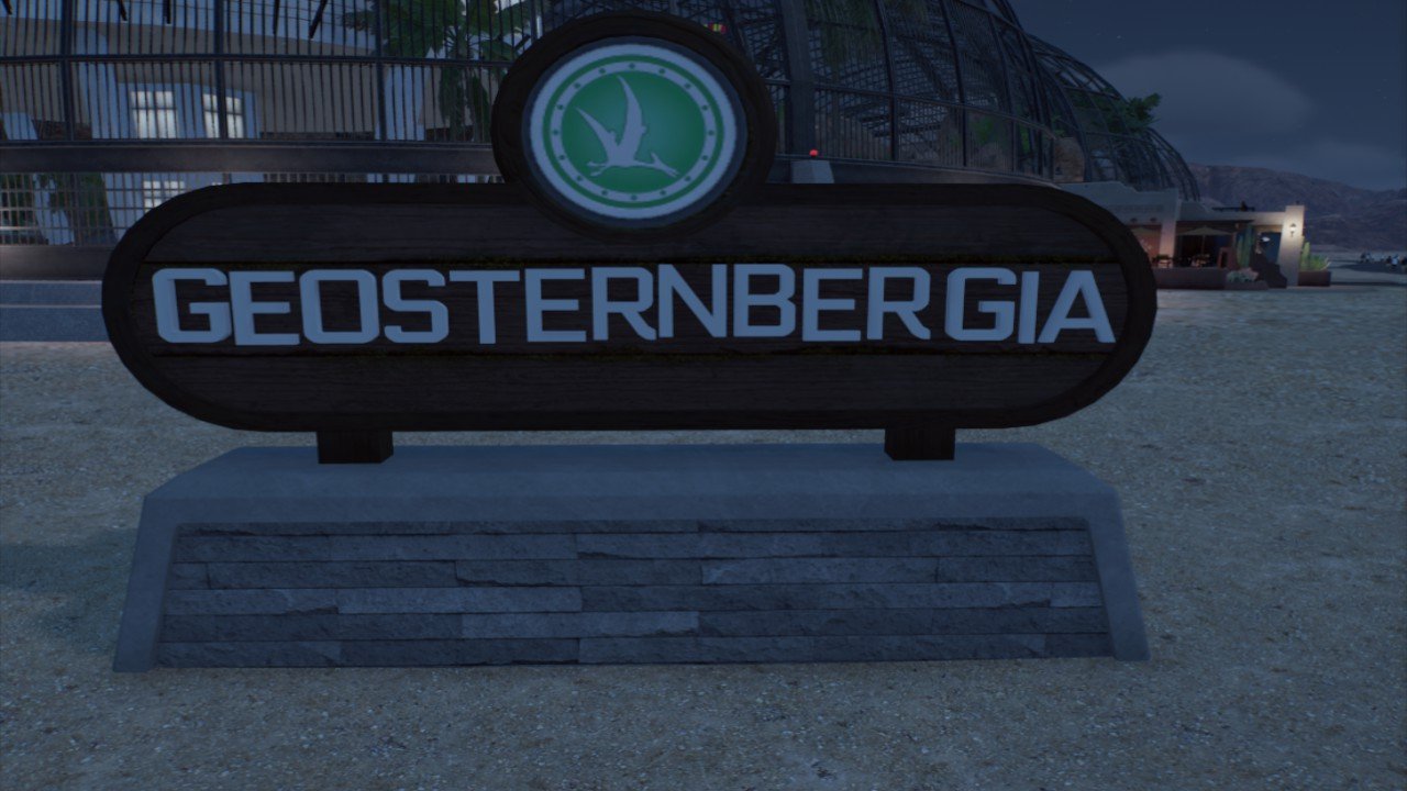 Geosternbergia Sign - Workshop - Jurassic World Evolution 3