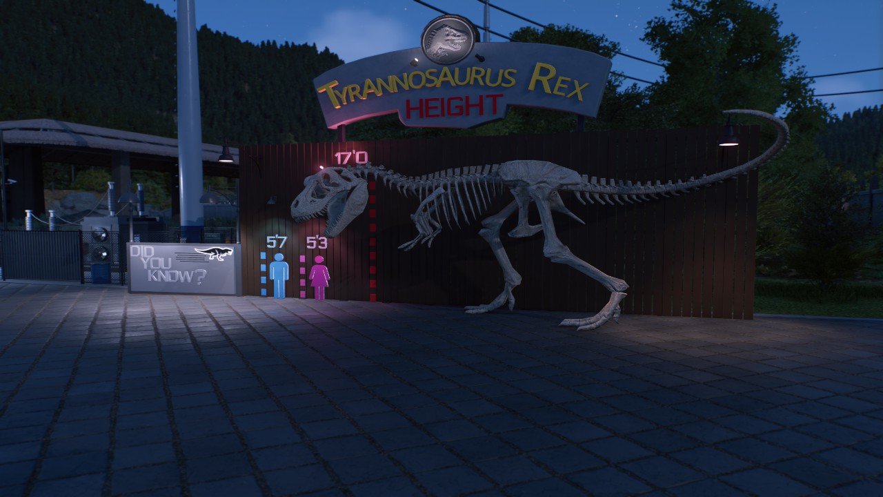 T-Rex Height Comparison - Workshop - Jurassic World Evolution 3