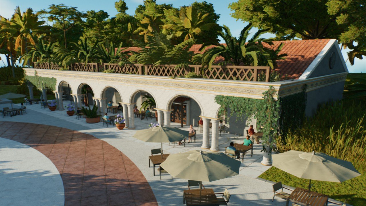 Restaurant x2 - Greek style - Workshop - Jurassic World Evolution 3