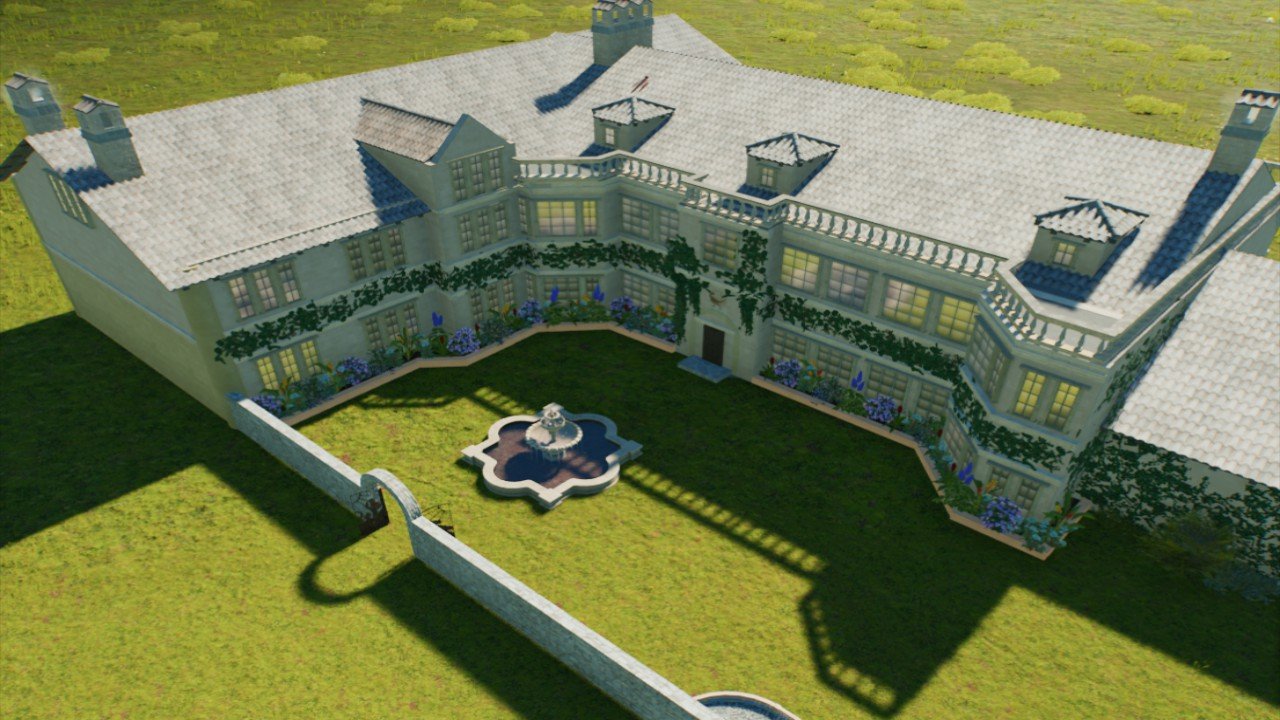 English Country Manor Houe Staff facility - Workshop - Jurassic World ...