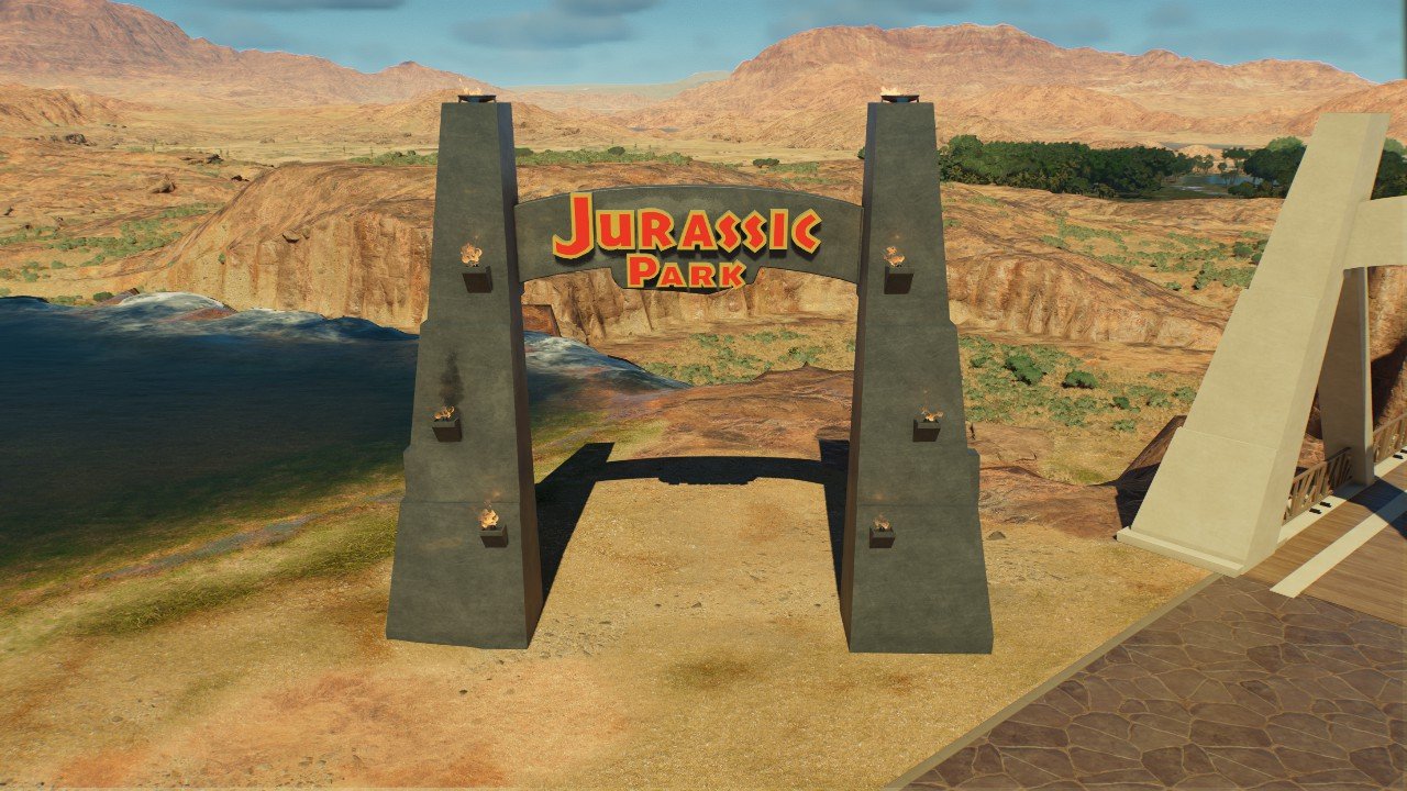 JP Gate -No foliage - Workshop - Jurassic World Evolution 3