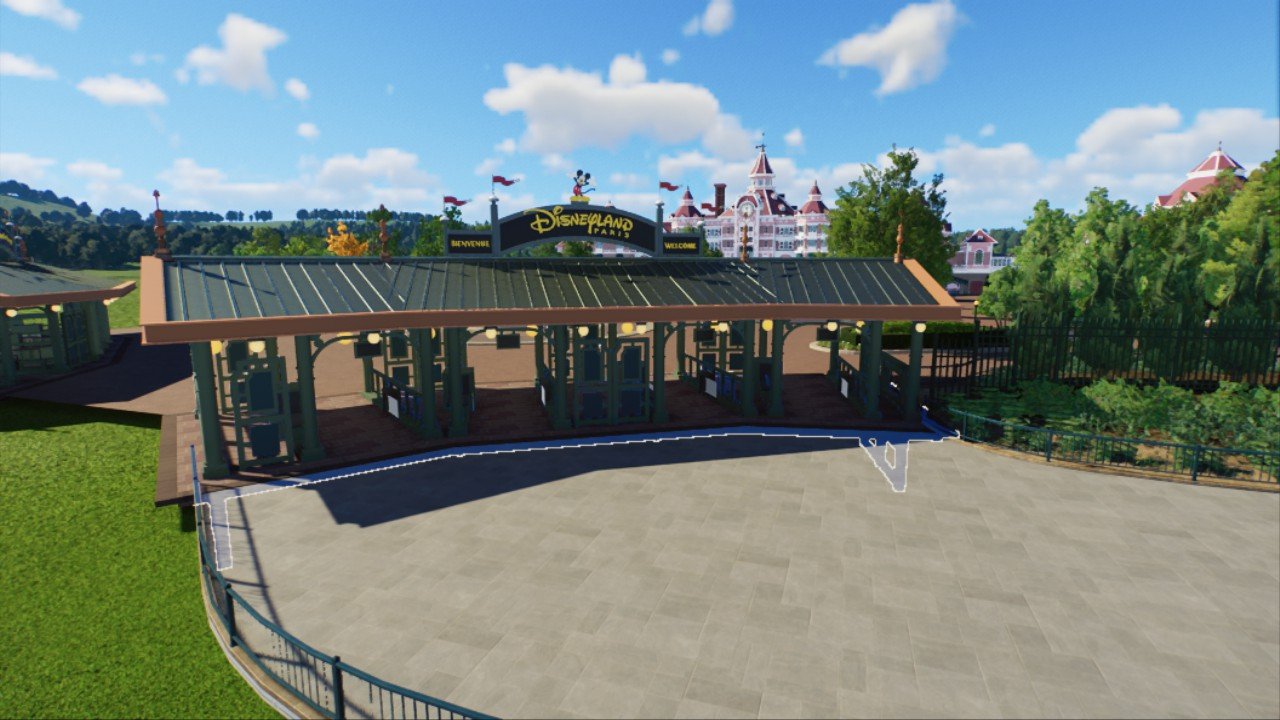 Disney security gate - Planet Coaster 2 creation - Frontier Workshop