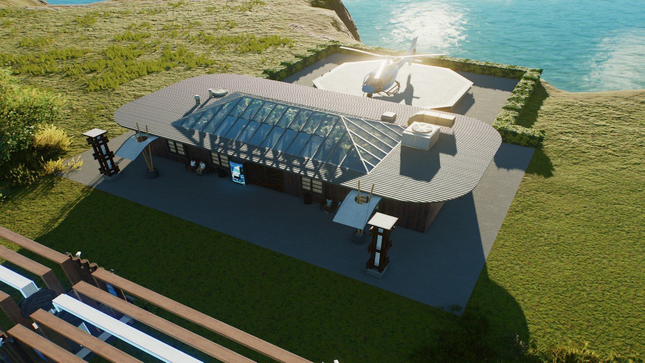 Arrival Point w Rooftop Greenhouse - Workshop - Jurassic World Evolution 3