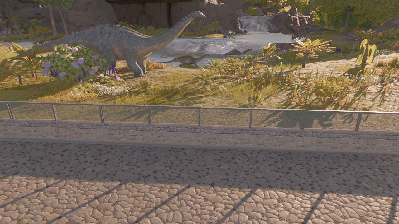 Small glass and stone fence - Workshop - Jurassic World Evolution 3