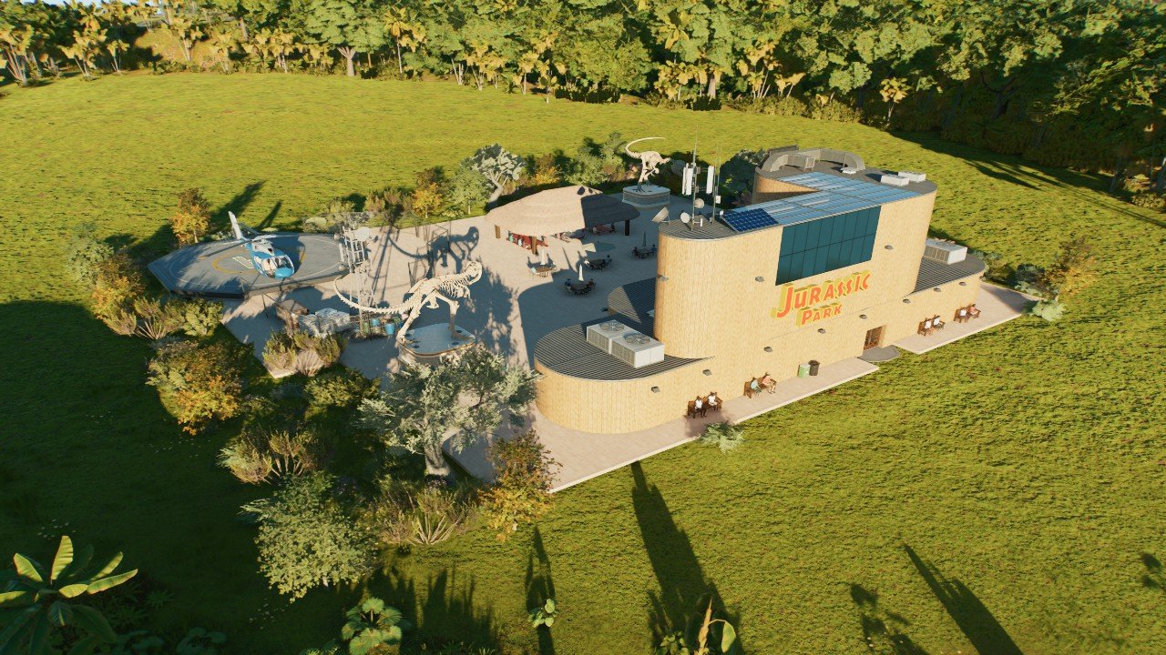 Arrival point bamboo - Jurassic World Evolution 3 creation - Frontier Workshop