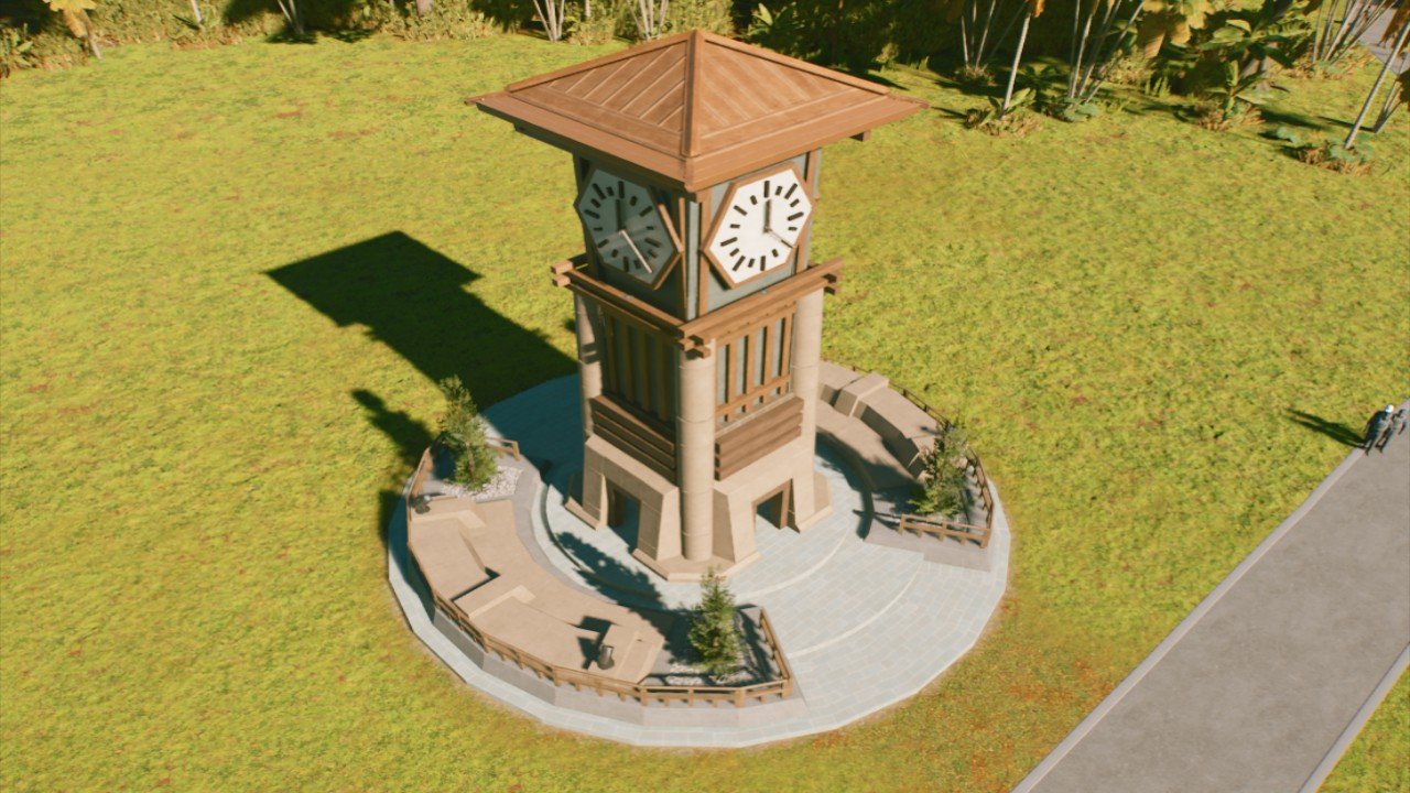 JWTG Clock Tower - Jurassic World Evolution 3 creation - Frontier Workshop