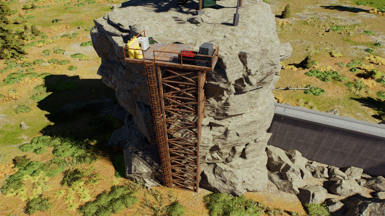 Rusty ladder with a platform and stuff - Workshop - Jurassic World ...