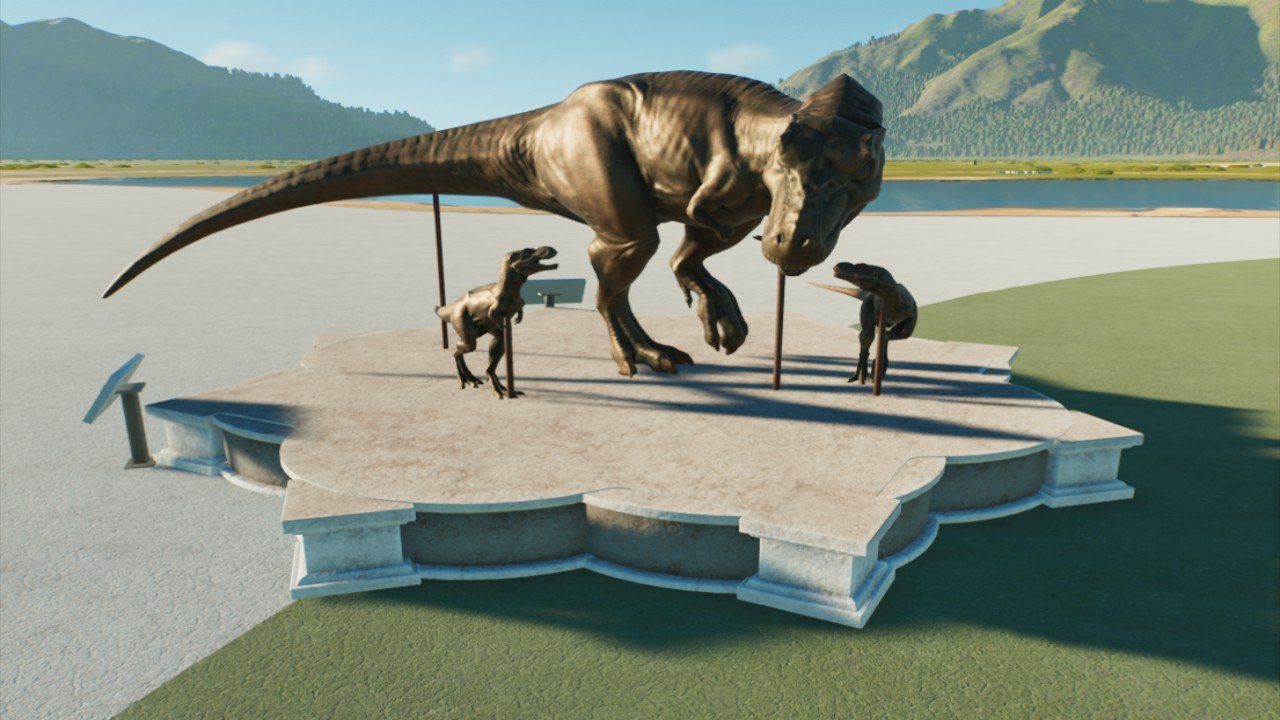 Tyranosaurus mother pedastal - Workshop - Jurassic World Evolution 3