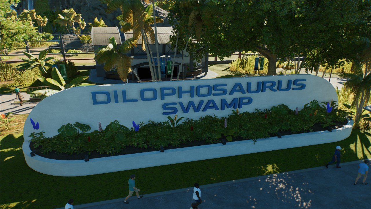 Dilophosaurus Swamp Sign - Workshop - Jurassic World Evolution 3
