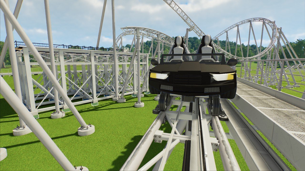 intamin lsm train with a car theming - Planet Coaster 2 creation ...
