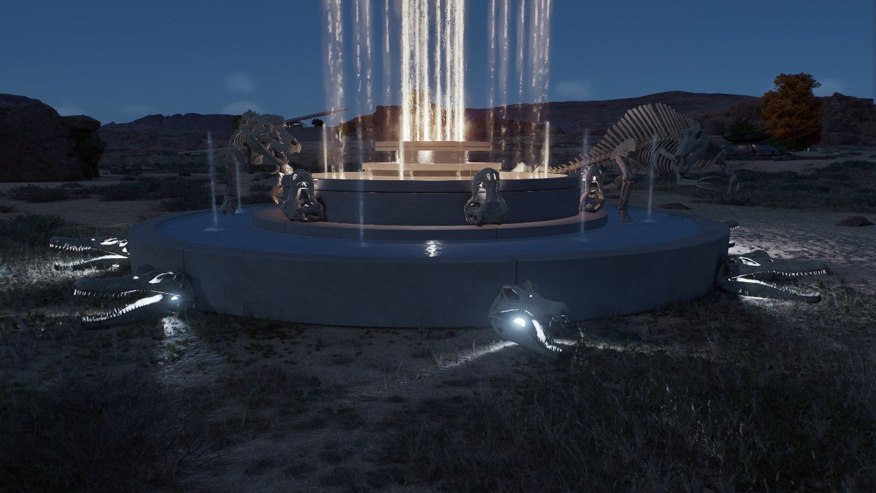 Dinosaur bones Fountain - Workshop - Jurassic World Evolution 3