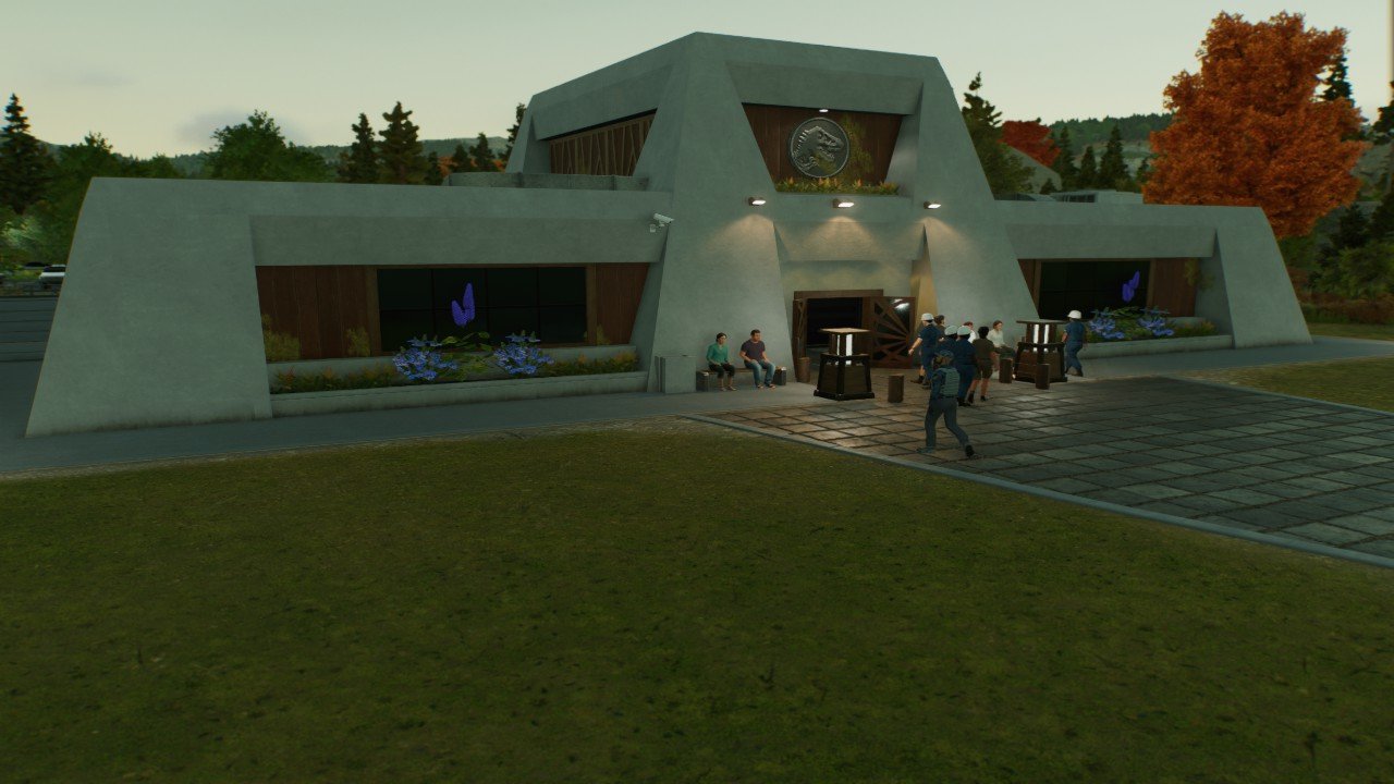 Concrete and Wood Arrival Point - Workshop - Jurassic World Evolution 3