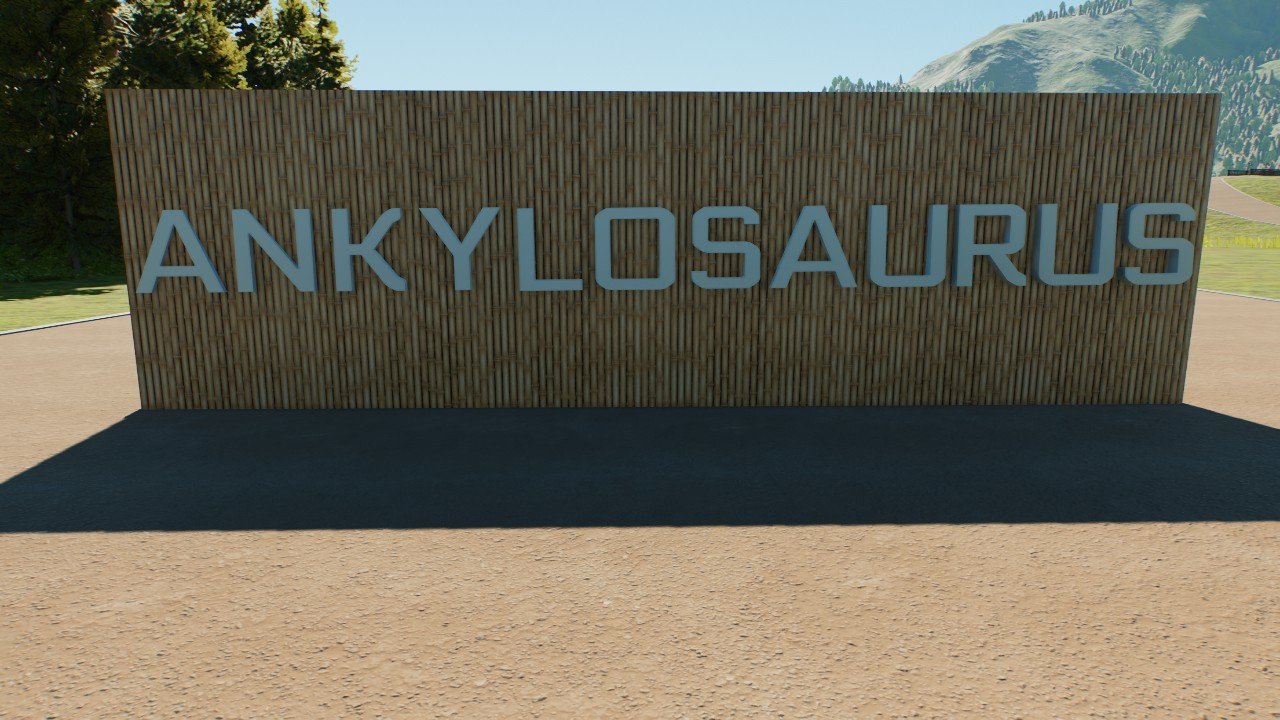ankylosaurus bamboo sign - Workshop - Jurassic World Evolution 3