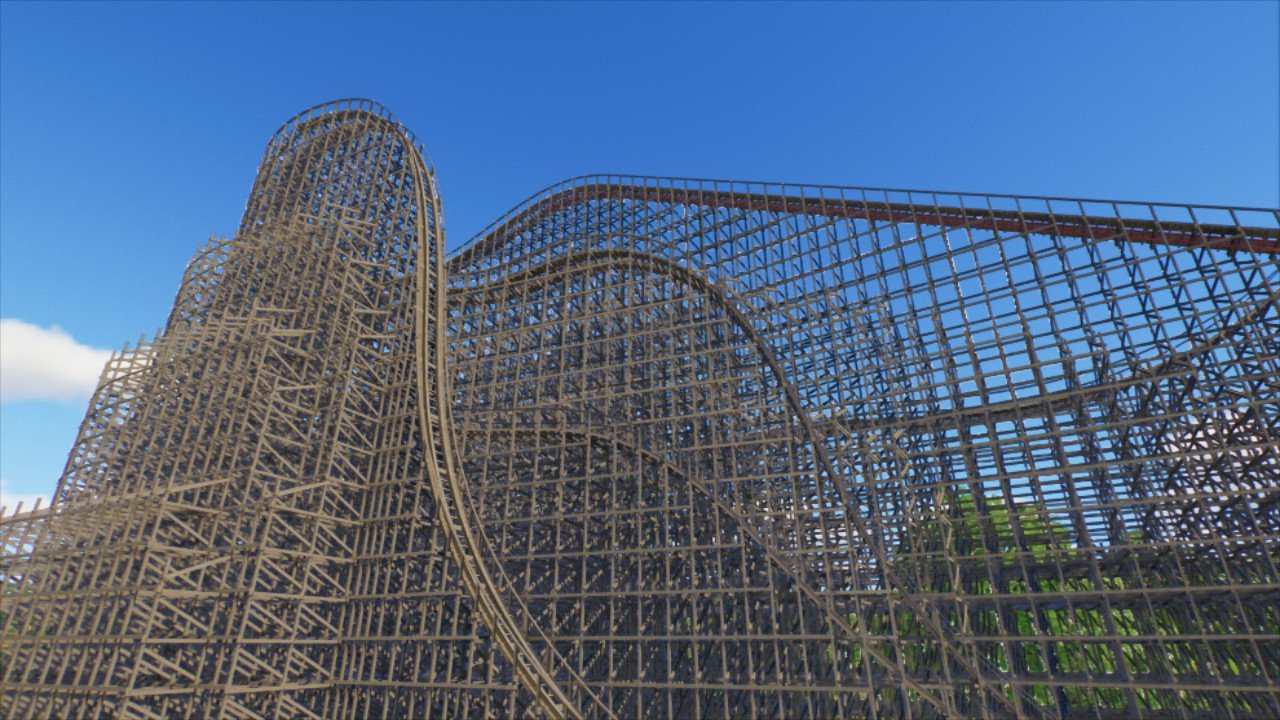 Hyper Wooden Coaster - Planet Coaster 2 creation - Frontier Workshop