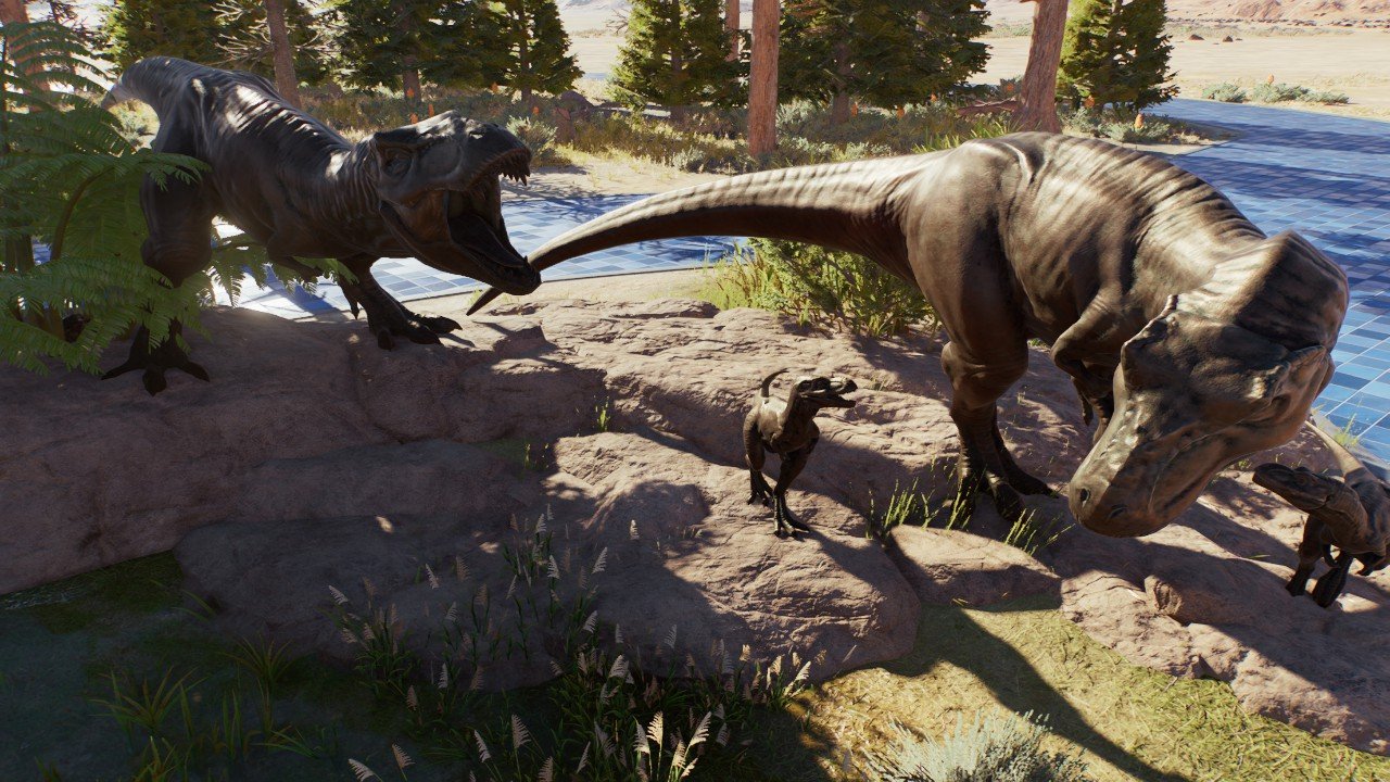 Rex family statue - Workshop - Jurassic World Evolution 3
