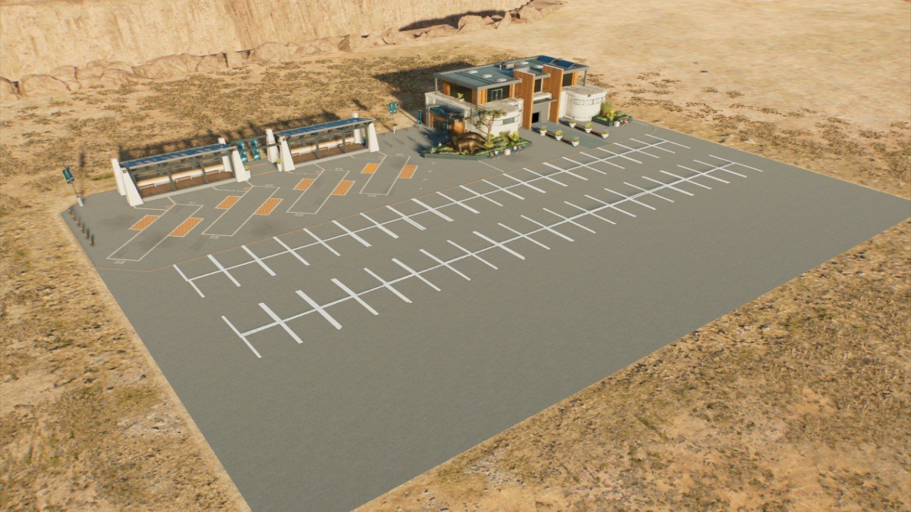 Arrival point with parking - Workshop - Jurassic World Evolution 3