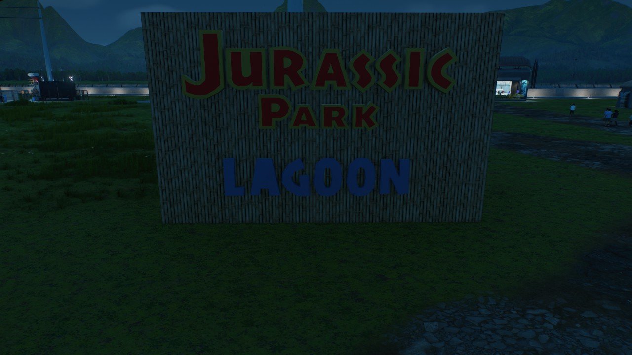 JP Lagoon Sign - Workshop - Jurassic World Evolution 3