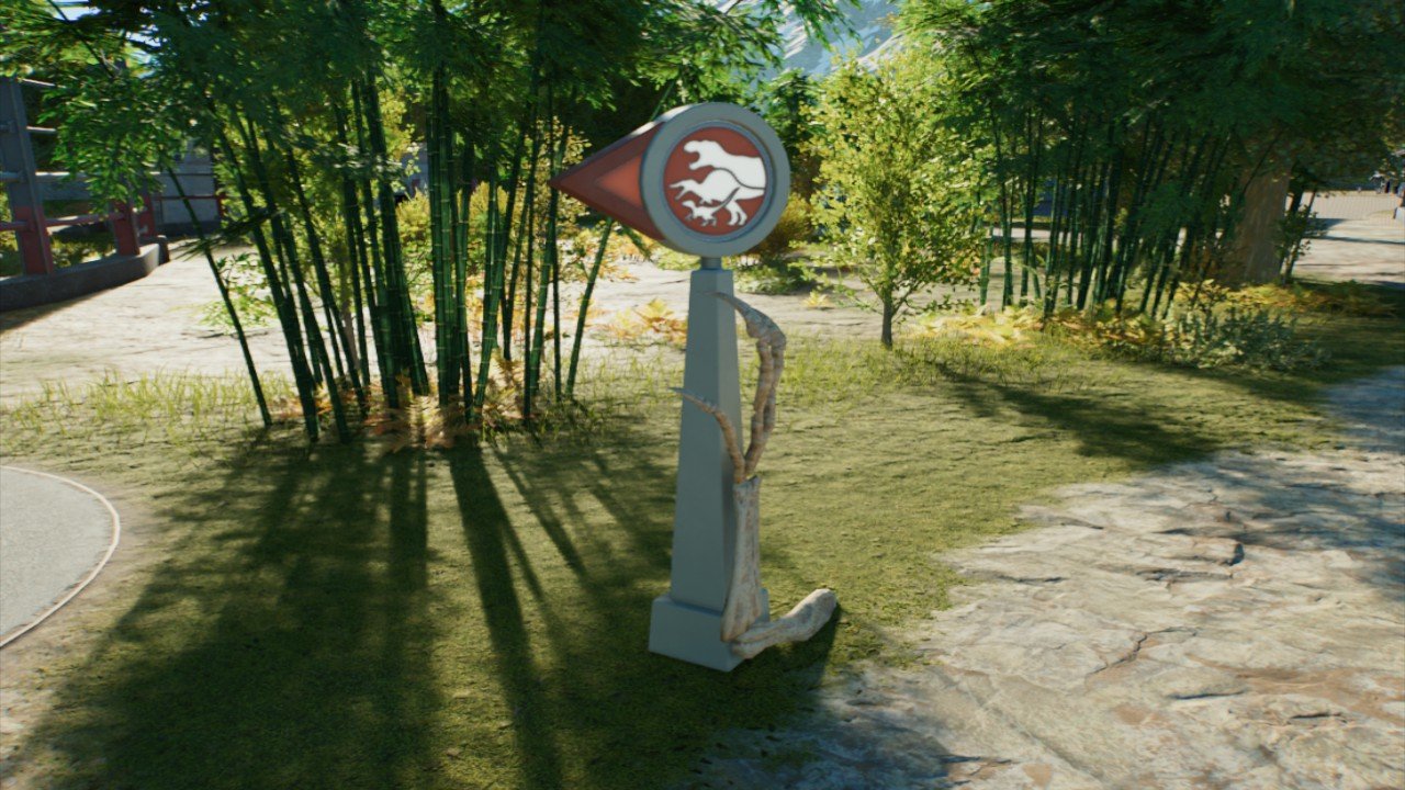 Panneau de chemin - Carnivores - Workshop - Jurassic World Evolution 3