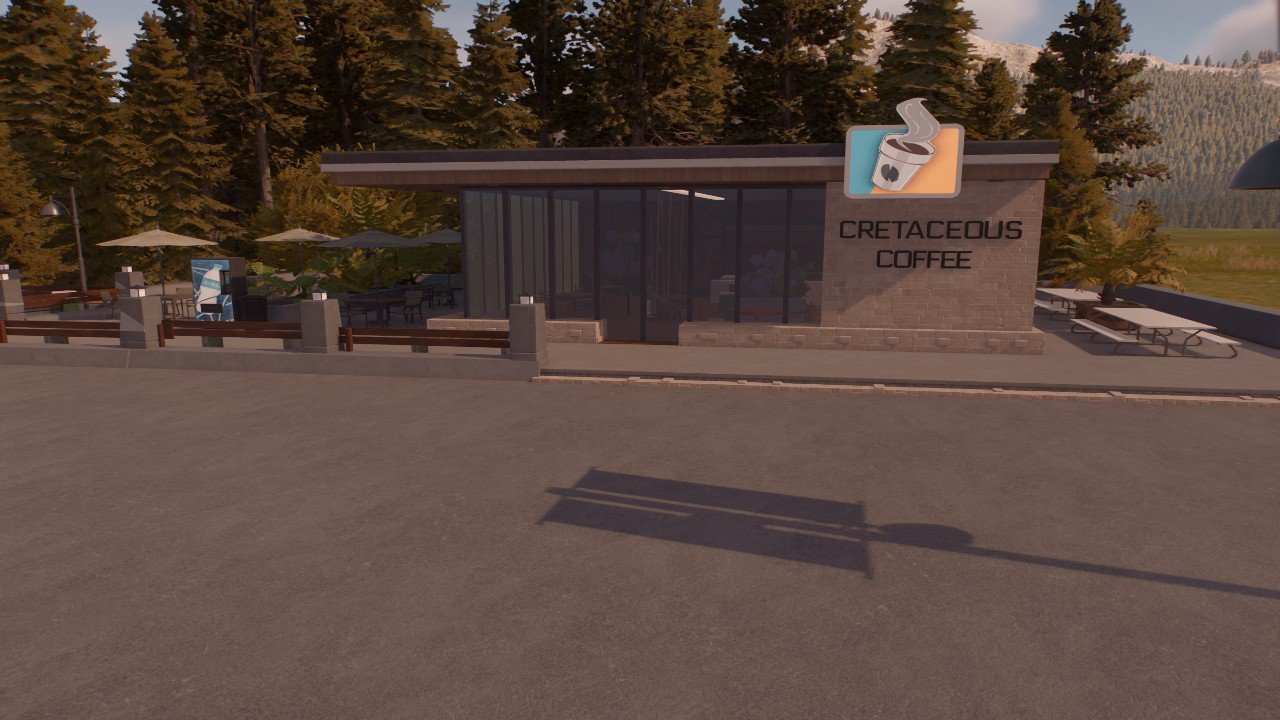 Modern Style Coffee House With Interior - Workshop - Jurassic World ...