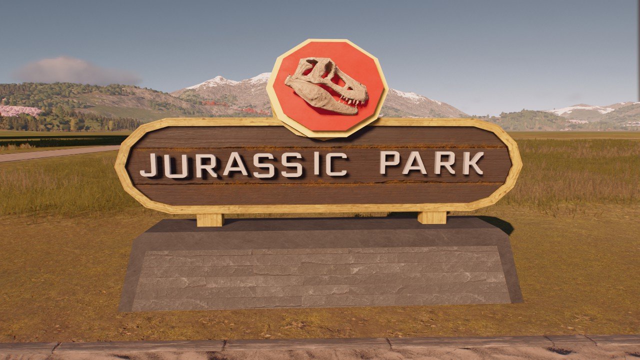 Jurassic Park Sign - Workshop - Jurassic World Evolution 3