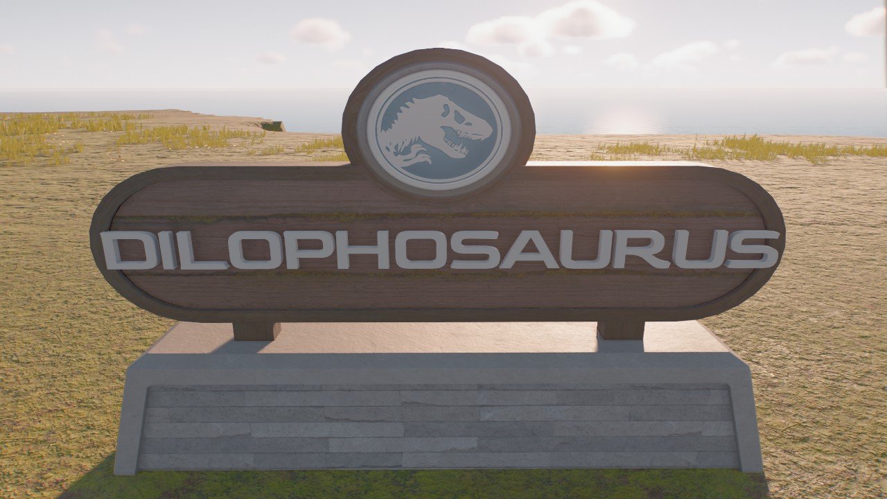 Dilophosaurus sign - Workshop - Jurassic World Evolution 3