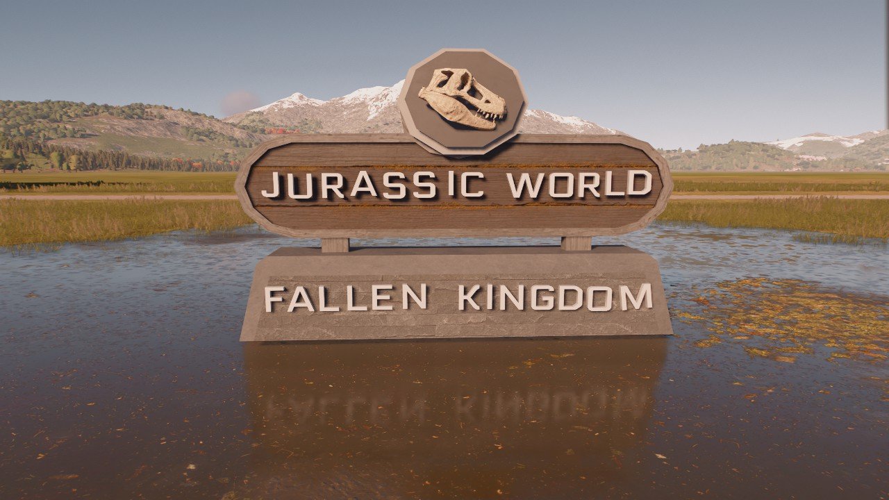 Basic Fallen Kingdom Sign - Workshop - Jurassic World Evolution 3