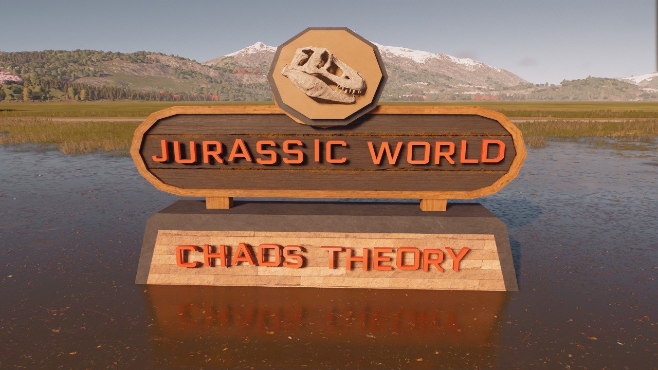 Basic Chaos Theory Sign - Workshop - Jurassic World Evolution 3