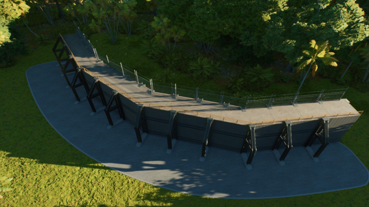 Custom T-rex Padock Curve - Workshop - Jurassic World Evolution 3
