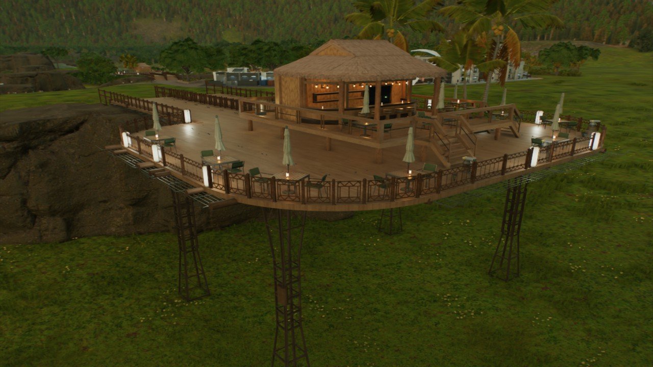 Raised viewing platform with tiki bar - Workshop - Jurassic World ...