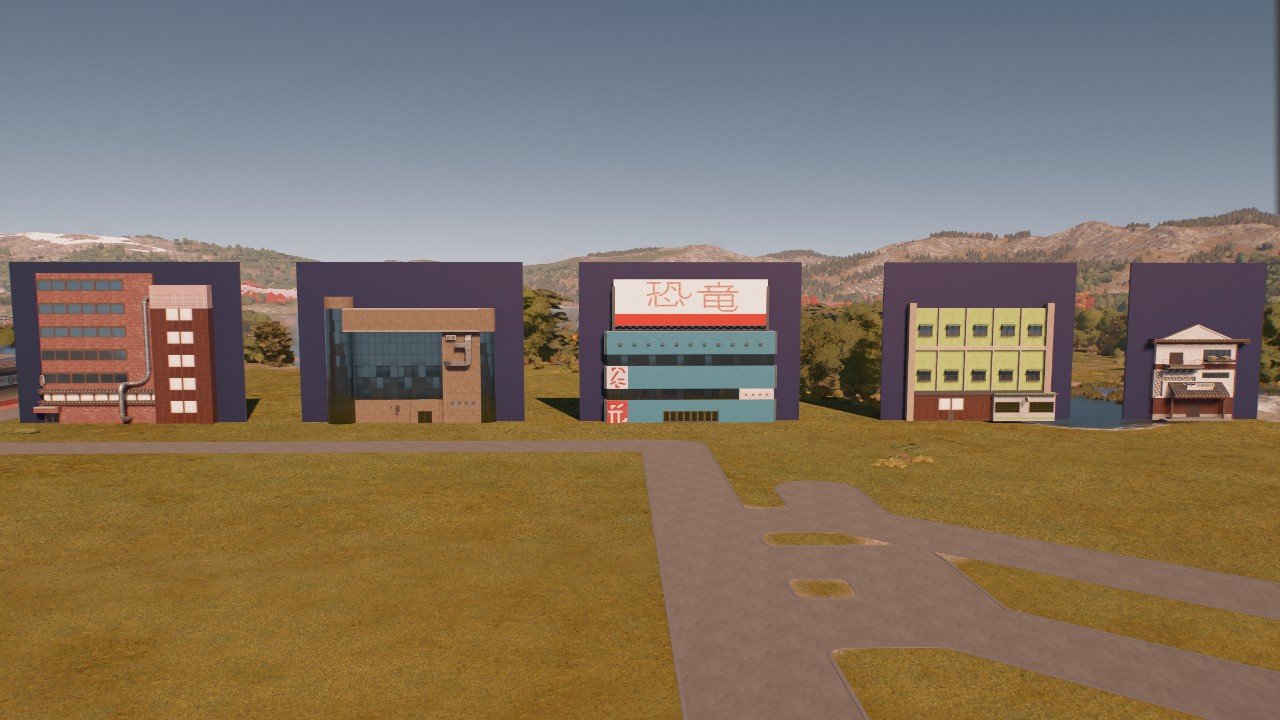 Tokyo Inspired Building Facades - Workshop - Jurassic World Evolution 3