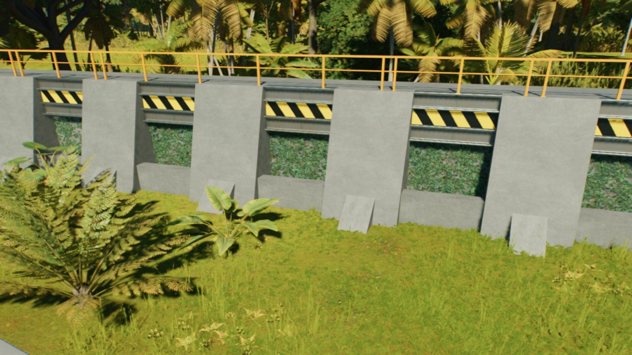 High Security Concrete Perimeter Wall - Workshop - Jurassic World ...