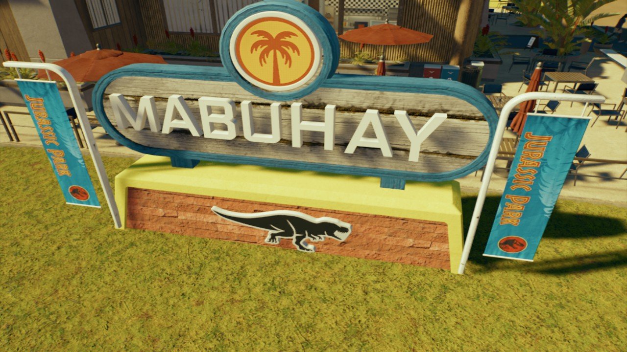 Mabuhay Sign 1 - Workshop - Jurassic World Evolution 3