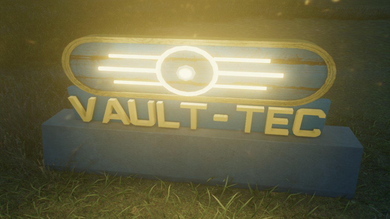 Vault-Tec Sign Yellow Trim - Workshop - Jurassic World Evolution 3