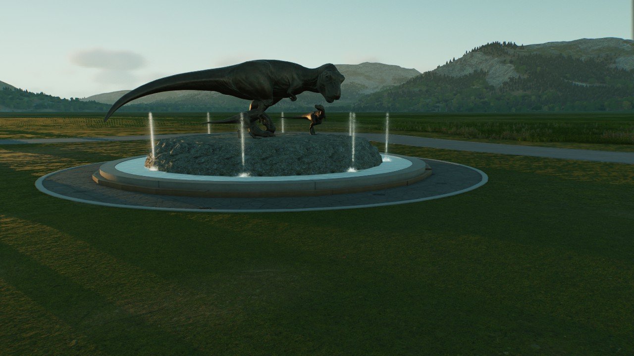 t rex rock fountain - Workshop - Jurassic World Evolution 3