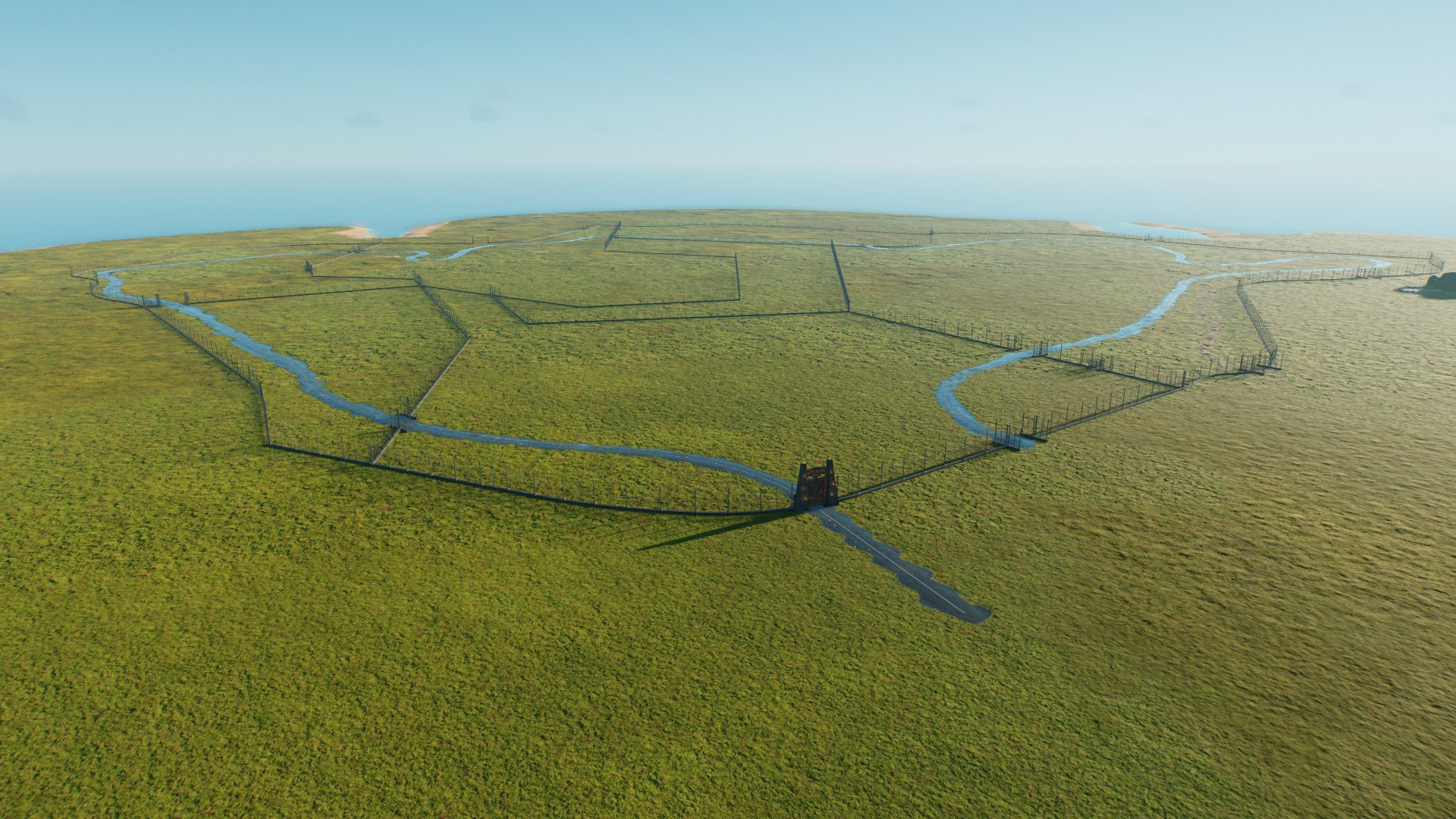 Isla Nublar With Fence Outline - Workshop - Jurassic World Evolution 3