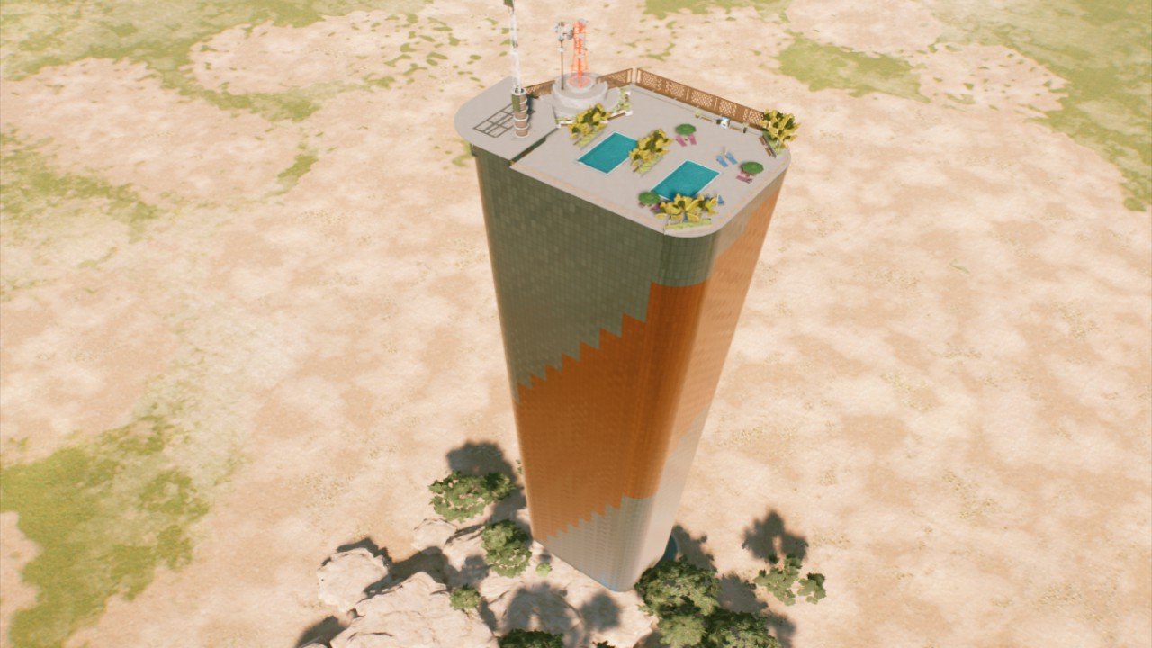 Gold and blue Tall building/skysc***** - Workshop - Jurassic World ...