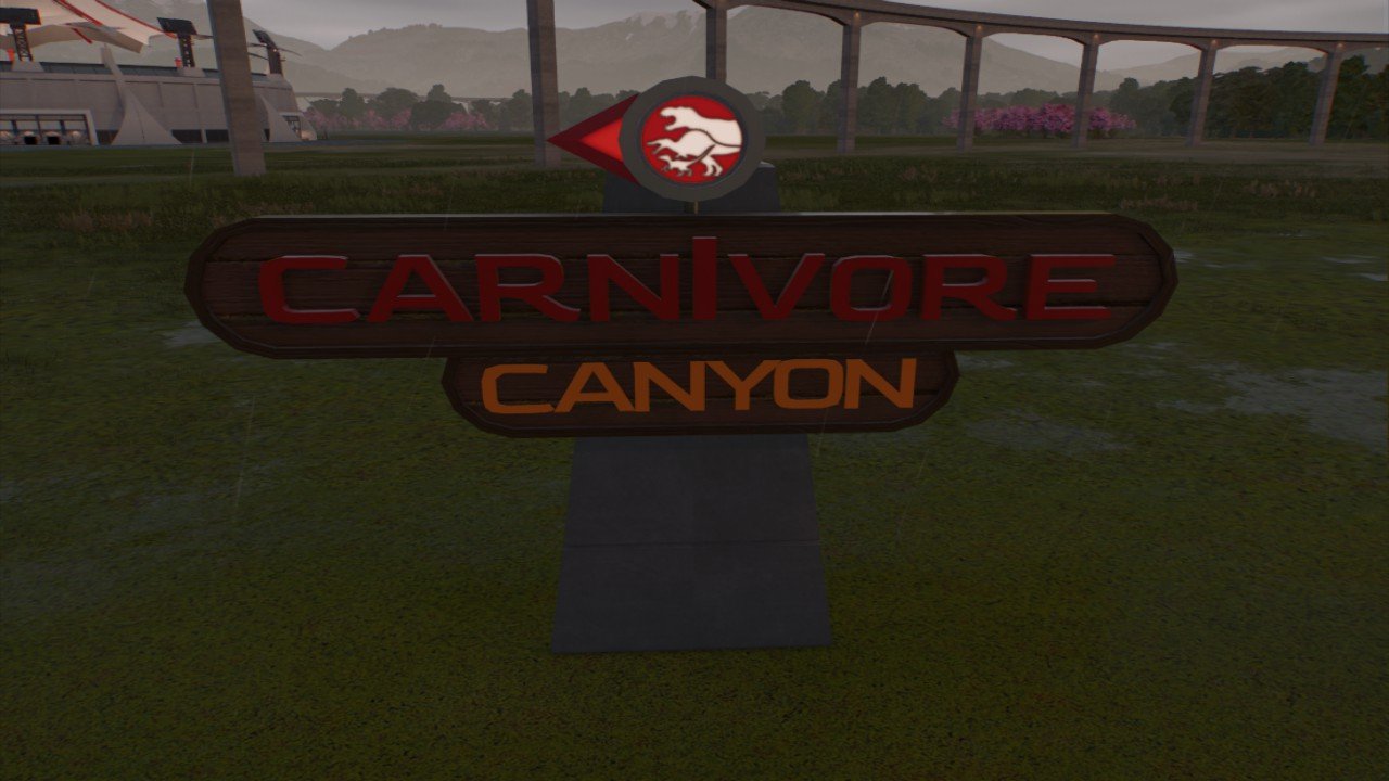 Carnivore Canyon Sign - Workshop - Jurassic World Evolution 3