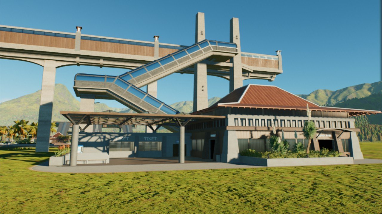 Javanese Monorail Station - Workshop - Jurassic World Evolution 3