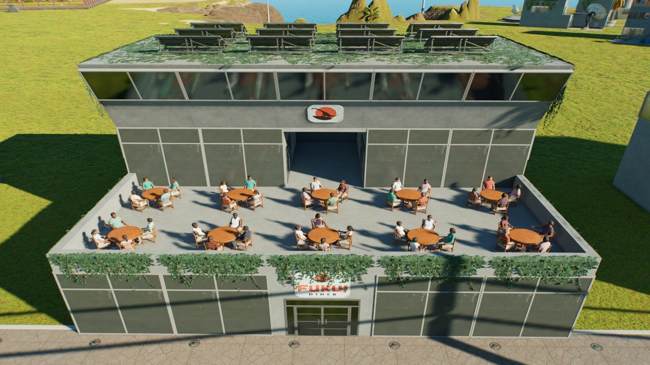 Ecobrutalist Large Food Amenity - Workshop - Jurassic World Evolution 3