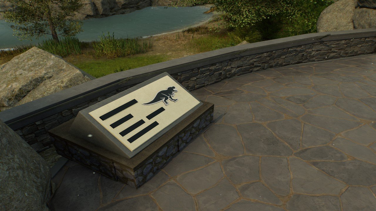 Predator info sign - Workshop - Jurassic World Evolution 3