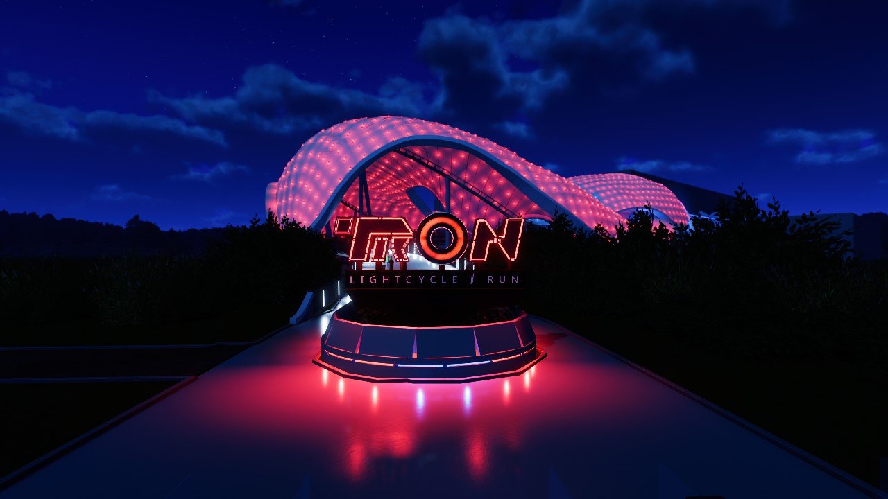 TRON Lightcycle / Run - Planet Coaster 2 creation - Frontier Workshop
