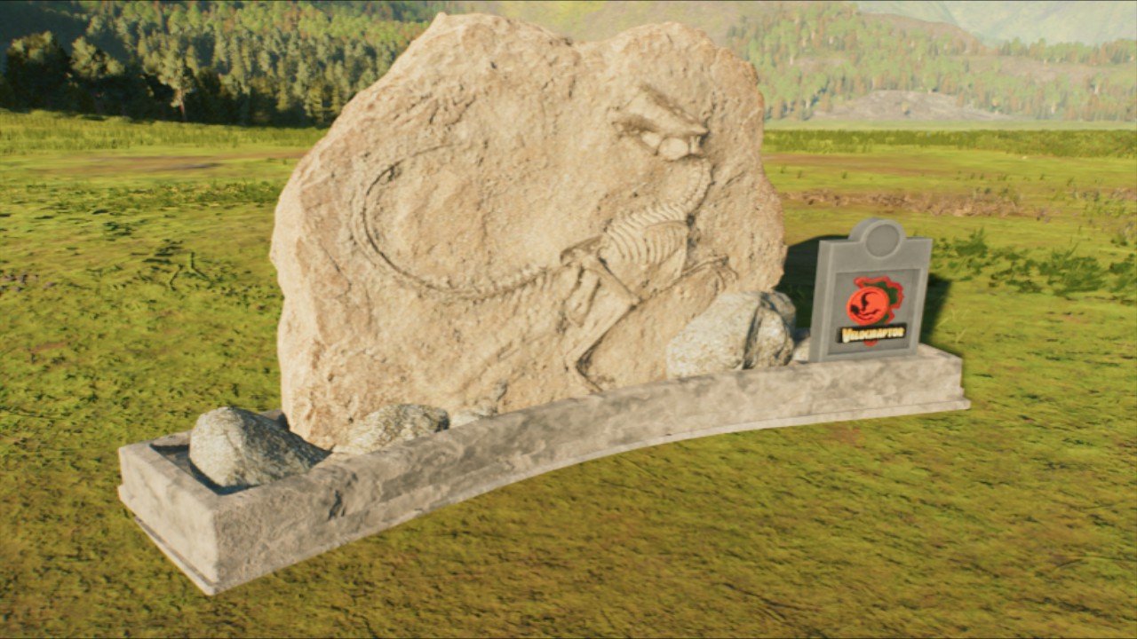Velociraptor Fossil Display - Workshop - Jurassic World Evolution 3