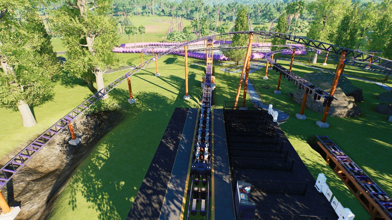 park entrance and coasters - Planet Coaster 2 creation - Frontier Workshop