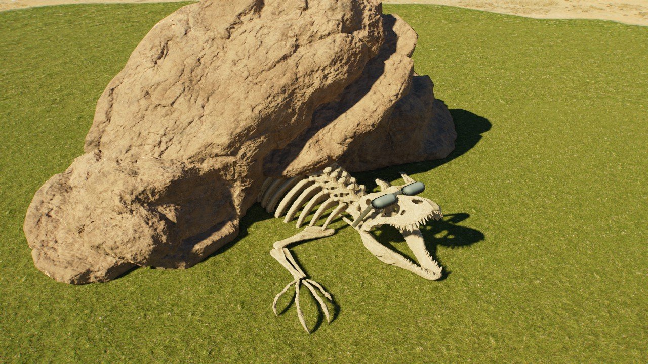 Guy who died by rocks with sunglasses - Workshop - Jurassic World ...