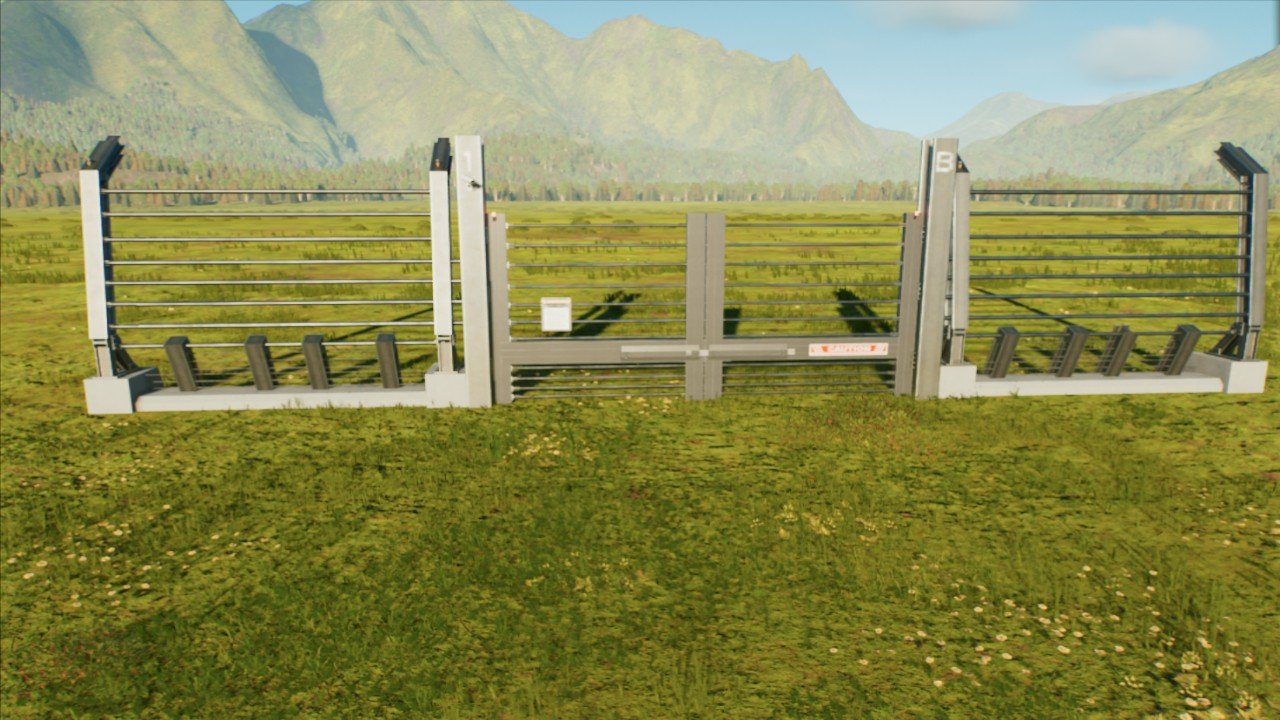 Fence 01 B Gate entrance - Workshop - Jurassic World Evolution 3