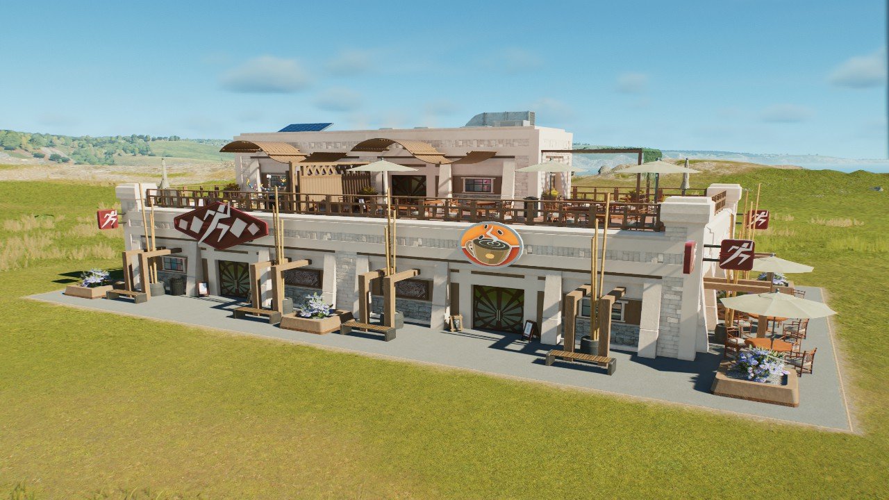 Canyon Warehouse With Roof Top Garden & Cafe - Workshop - Jurassic ...