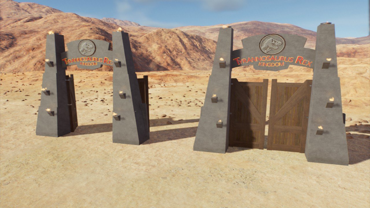 Tyrannosaurus Rex Kingdom Gates - Workshop - Jurassic World Evolution 3