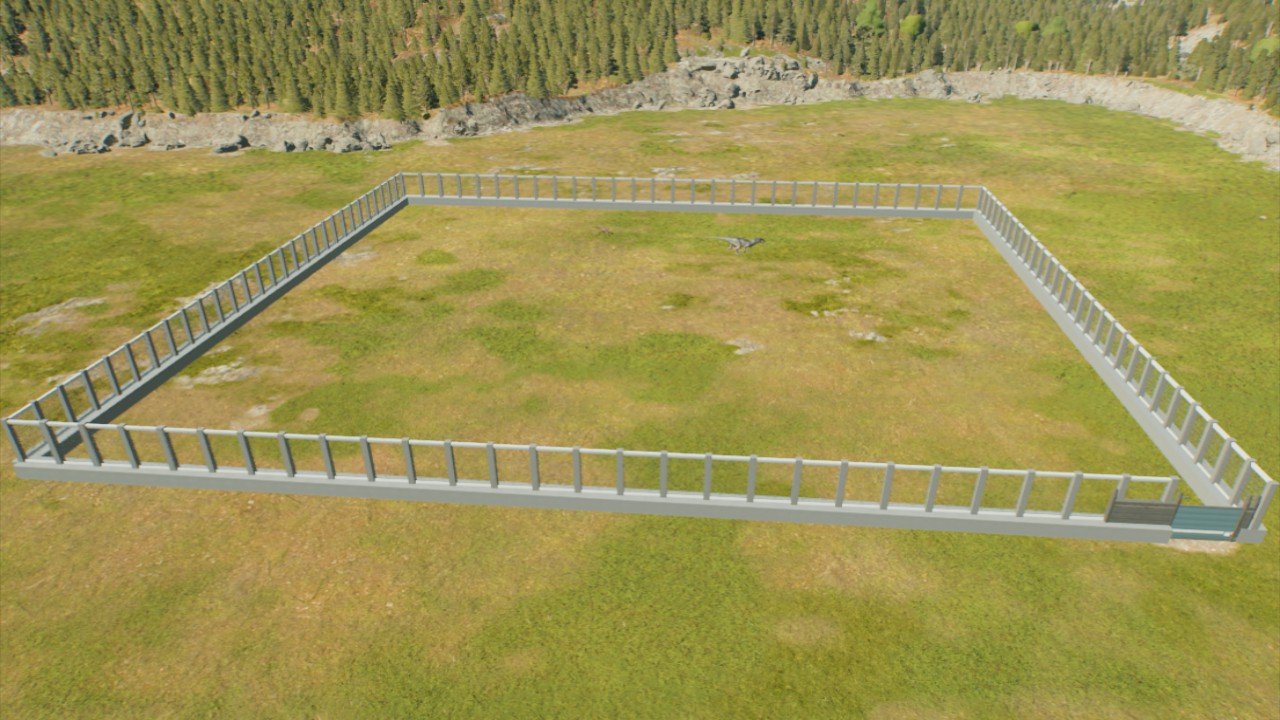 Ready made enclosure fence(update territory fix) - Workshop - Jurassic ...
